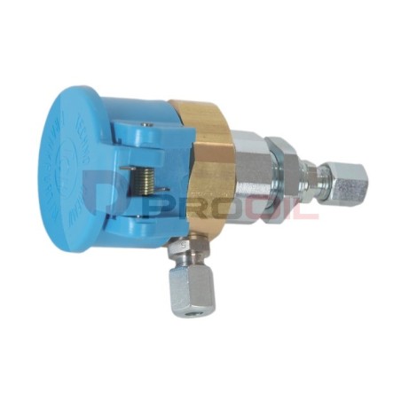 Coupling socket with return flow port